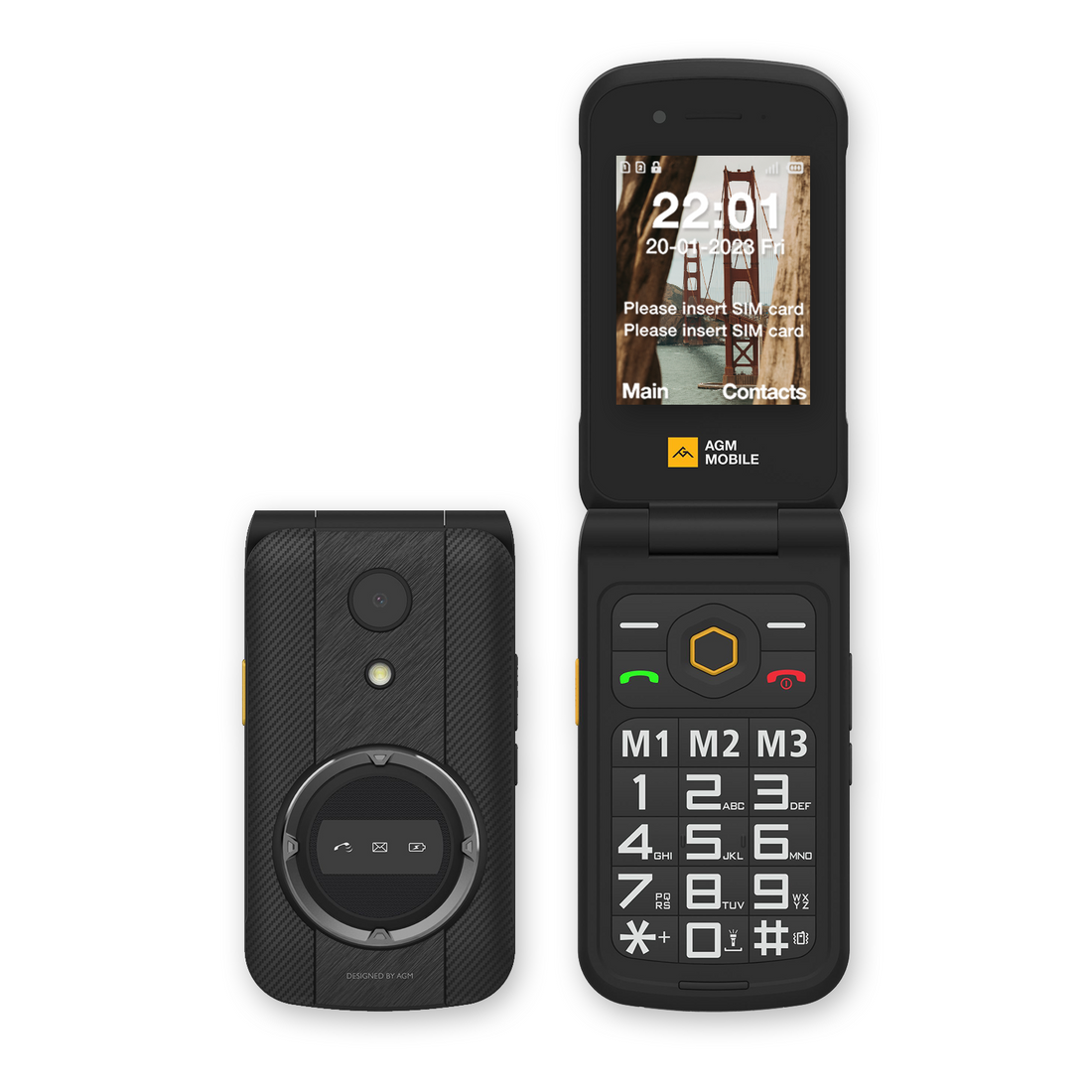AGM M8 FLIP | 4G Rugged Flip Phone | SOS Side Key | One Click Call | P